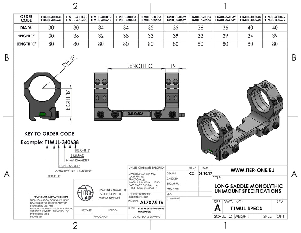 One Piece Scope Mount | FREE SHIPPING